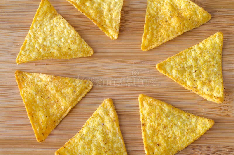 Mexican Triangle Corn Chips Nachos Stock Image - Image of cheese ...