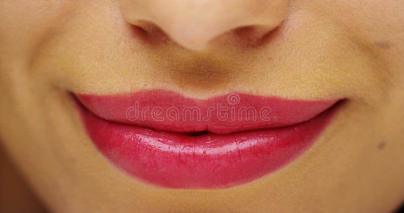 Mexican Woman S Beautiful Lips Stock Image - Image of eyes, female ...