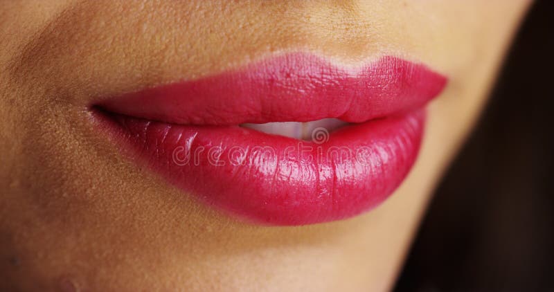 Mexican Woman S Lusciuos Lips Stock Image - Image of face, lipgloss ...