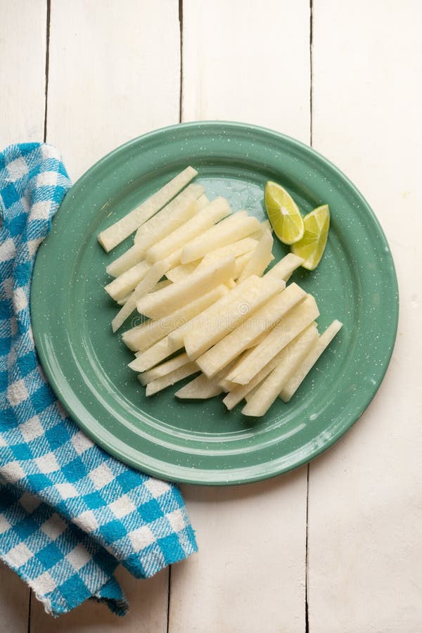 Mexican Yam Bean Also Called Jicama Stock Image - Image of pachyrhizus ...