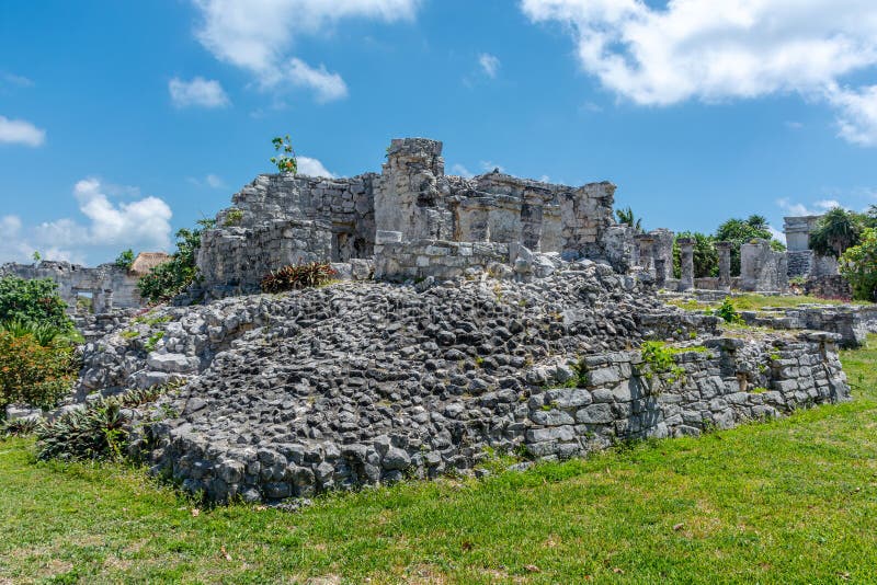 Mexico Ancient Mayan City on the Caribbean Coast in Tulum Stock Photo ...