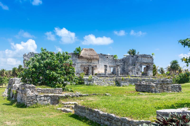Mexico Ancient Mayan City on the Caribbean Coast in Tulum Stock Photo ...