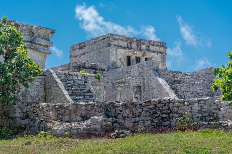 Mexico Ancient Mayan City on the Caribbean Coast in Tulum Stock Photo ...