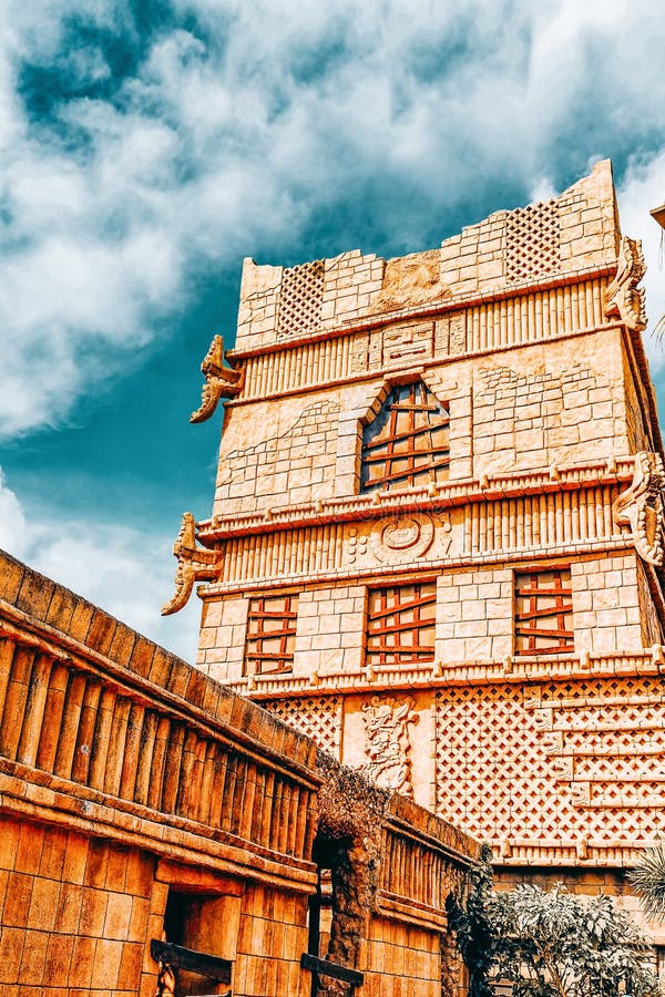 Mexico, Aztec Pyramids in the Jungle Stock Image - Image of blue, park ...