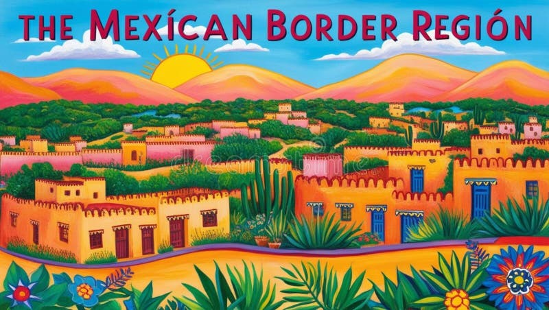 Mexican Border Region stock illustration. Illustration of border ...