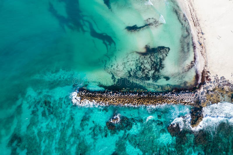 Mexico Cancun, Beautiful Caribbean Coast, Top View Stock Photo - Image ...