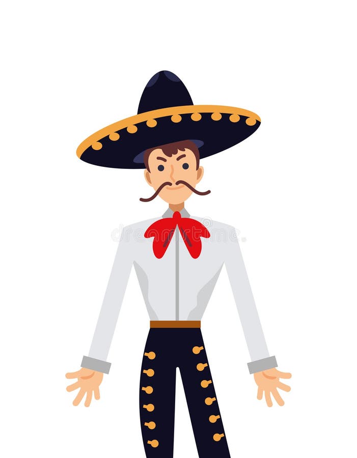 Mexico charro with hat stock vector. Illustration of traditional ...