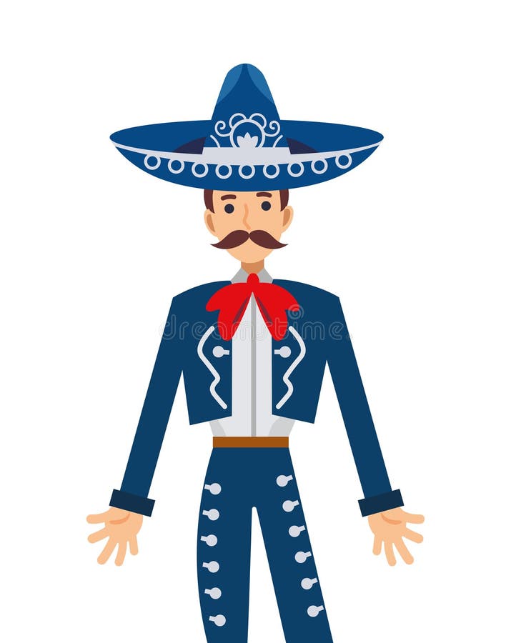 Mexico Charro with Sombrero Stock Vector - Illustration of sombrero ...