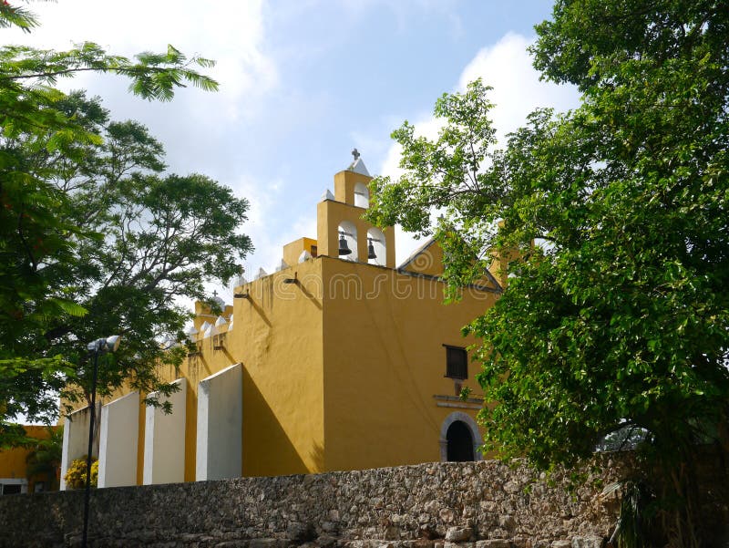 Mexico Church Cathedral Merida Colonial Stock Photo - Image of ...