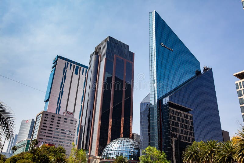 View of the Modern Buildings of Mexico City Downtown Editorial ...