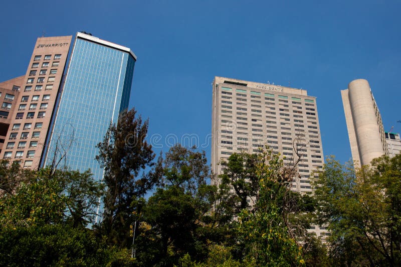 View of the Modern Buildings of Mexico City Downtown Editorial ...