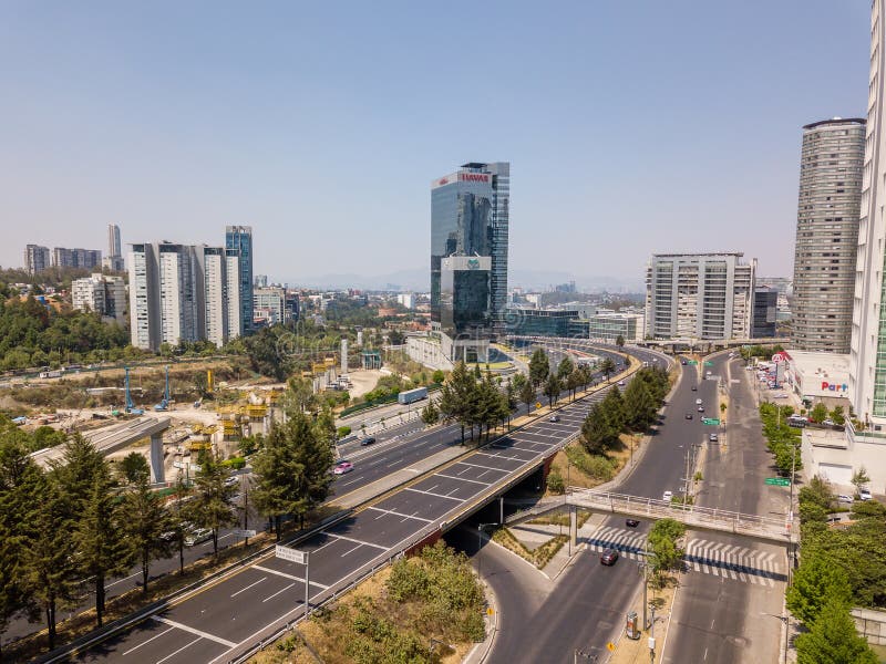 Mexico City - Santa Fe - Panoramic View Editorial Photo - Image of ...