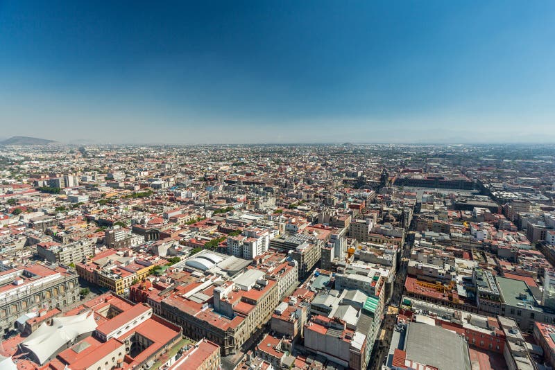 Mexico City Skyline Aerial View Stock Image - Image of landmark ...