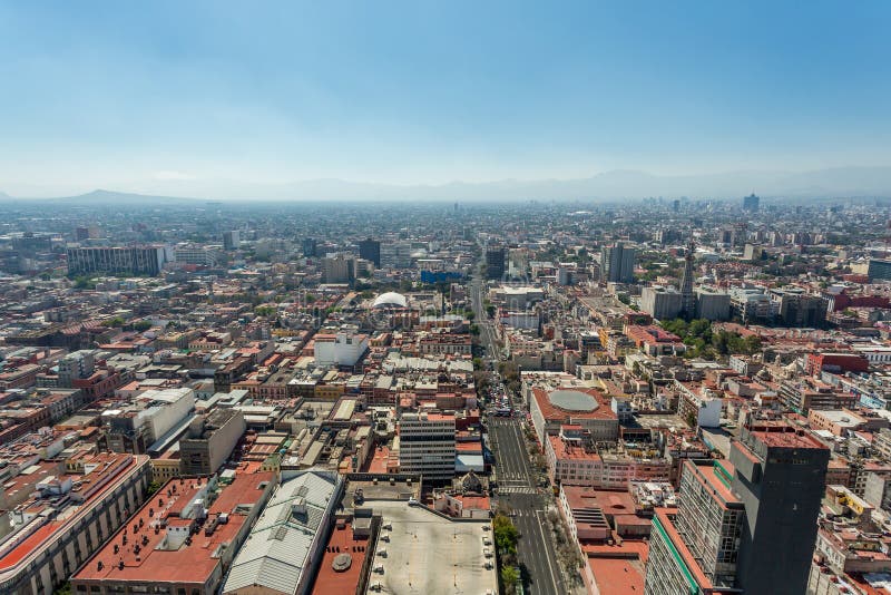 Mexico City Skyline Aerial View Stock Image - Image of financial ...