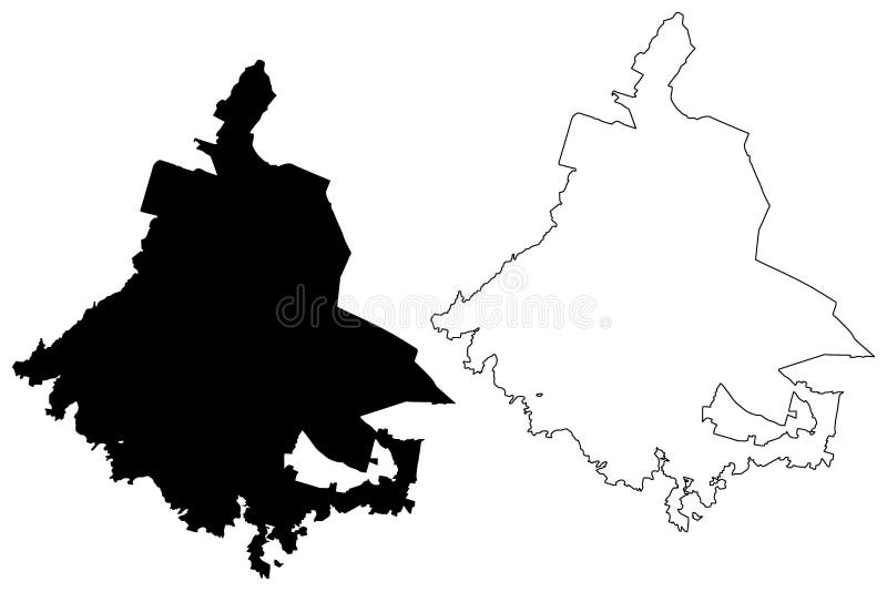 Mexico City United Mexican States, Mexico Map Vector Illustration ...