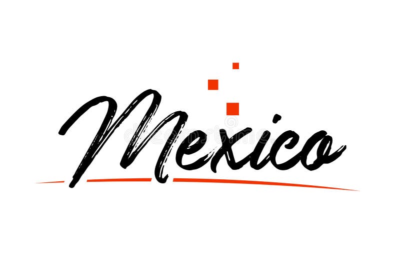 Mexico Country Typography Word Text for Logo Icon Design Stock ...