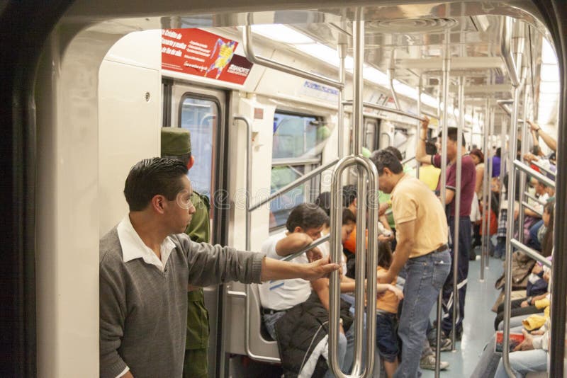 Mexico DF State/Mexico 12/27/2009. People Inside Subway Jamming Subway ...