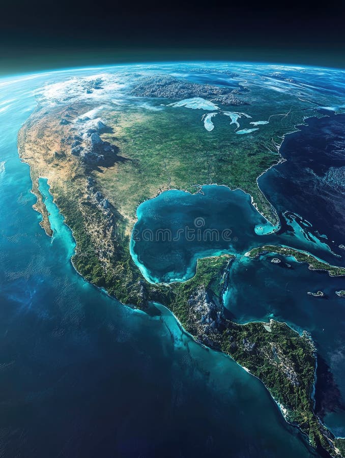 Mexico Earth View stock photo. Image of planetary, globe - 375249832