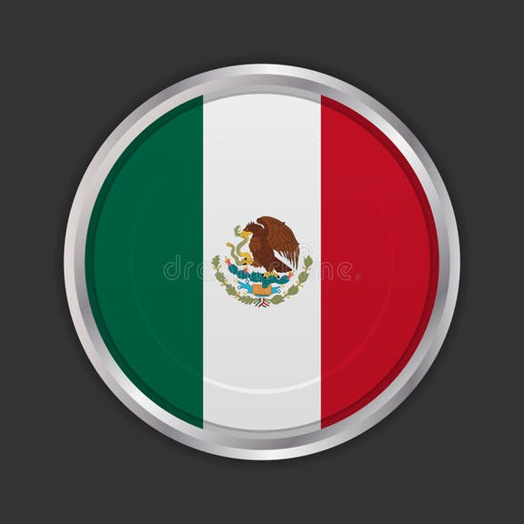 Mexico flag button icon stock illustration. Illustration of mexico ...
