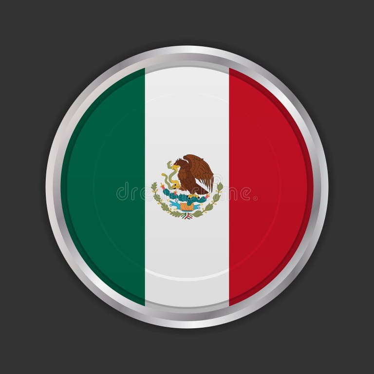 Mexico flag button icon stock illustration. Illustration of mexico ...