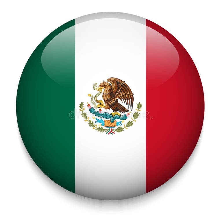 MEXICO flag button stock illustration. Illustration of america - 118929040