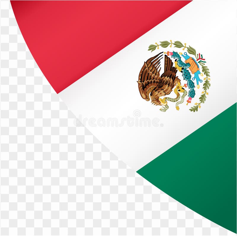 Mexico Flag Wave Isolated on Png or Transparent Background Vector ...