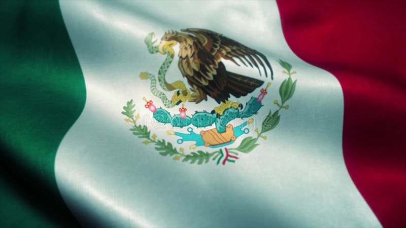Mexico Flag Waving in the Wind. National Flag of Mexico. Sign of Mexico ...