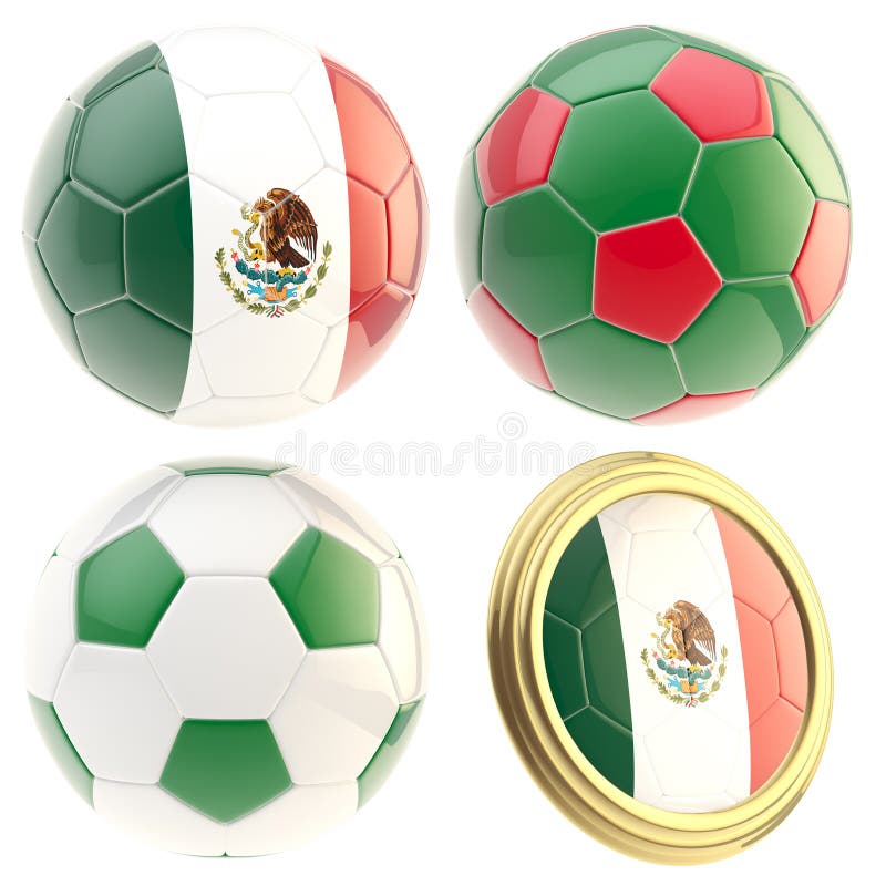 Mexico Football Team Attributes Isolated Stock Illustration ...