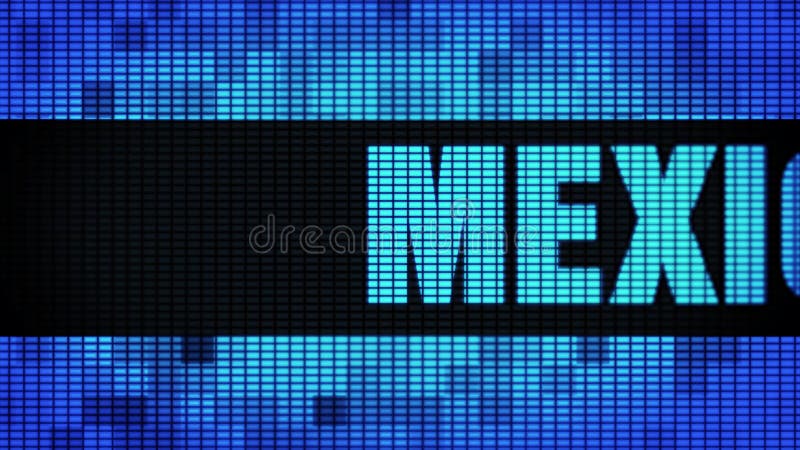 MEXICO Front Text Scrolling LED Wall Pannel Display Sign Board Stock ...