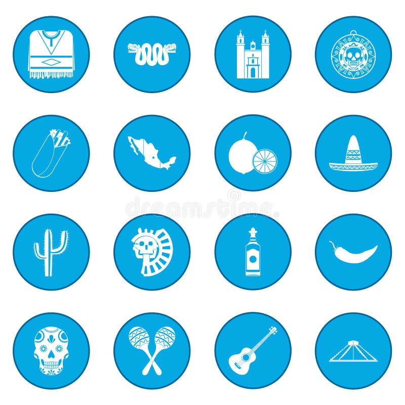 Mexico icon blue stock vector. Illustration of luchador - 93050851