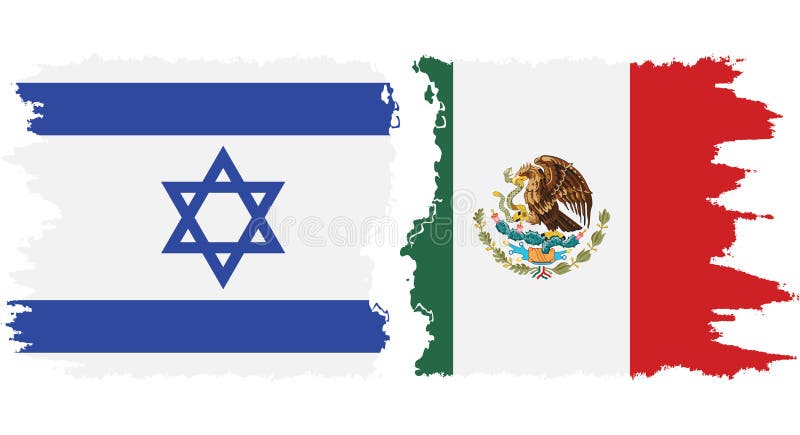Mexico and Israel Grunge Flags Connection Vector Stock Vector ...