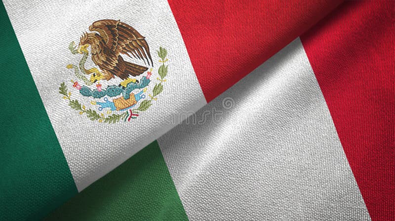 Italy and Mexico Table Flags Isolated on White 3D Rendering Stock ...