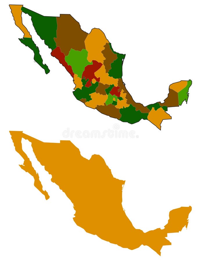 Mexico map stock vector. Illustration of diagram, mexican - 7035648