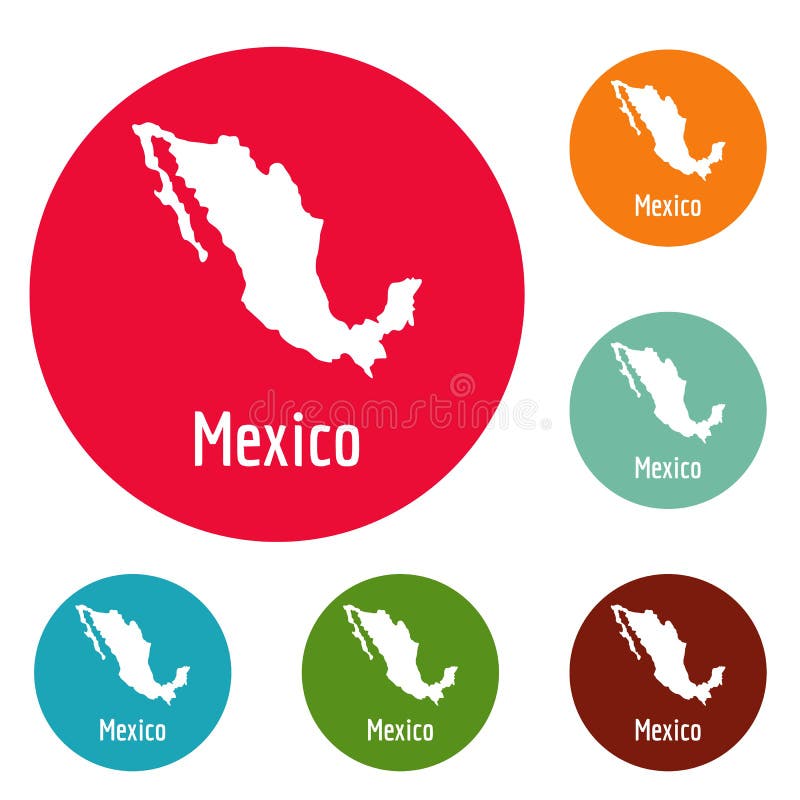 Mexico map in black simple stock illustration. Illustration of economy ...