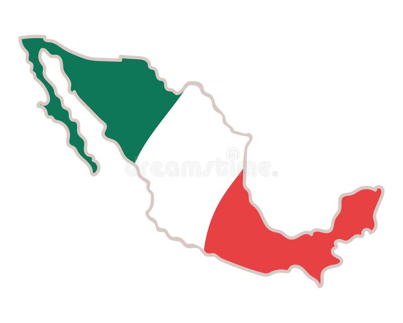 Mexico map illustration stock vector. Illustration of vector - 253045052