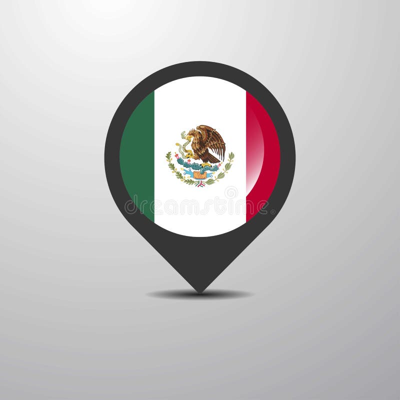 Mexico Map Pin stock vector. Illustration of symbol - 131127617