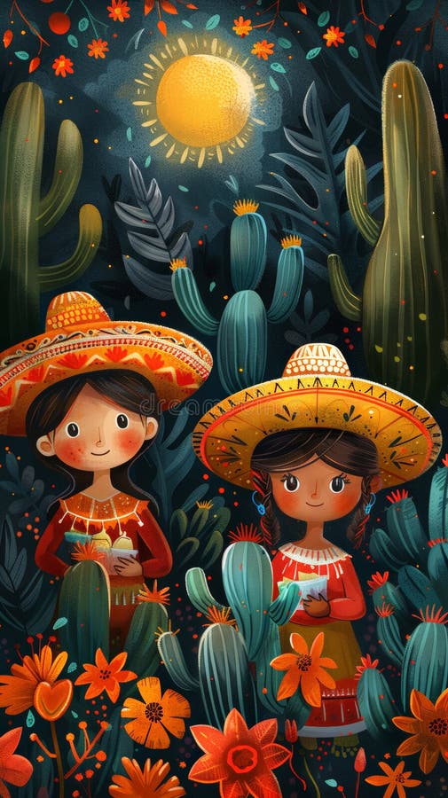 Mexico National Holiday Greeting Card. Stock Image - Image of carnival ...