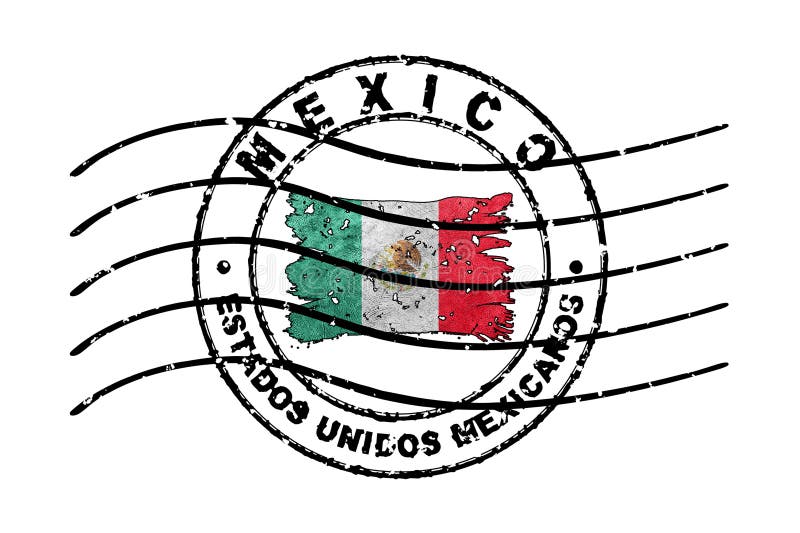 Mexico Passport Stamp Flag Travel Document Symbol Stock Illustrations ...