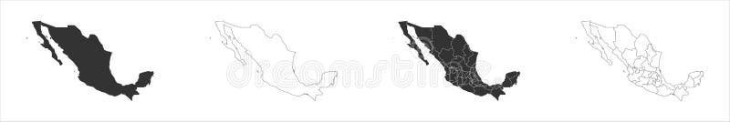 Mexico Political Map of Administrative Divisions Stock Vector ...