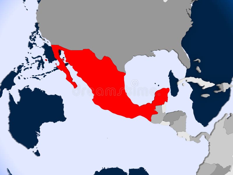 Map of Mexico stock illustration. Illustration of translucent - 105505193