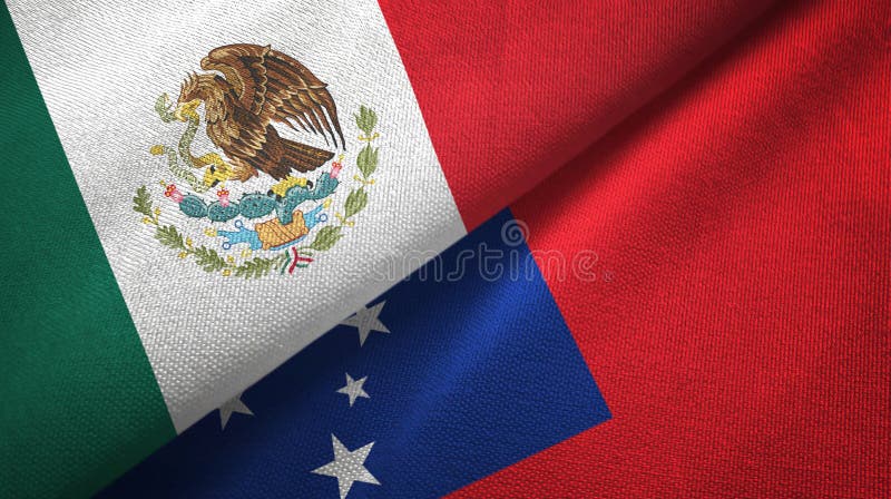 Mexico Vs Samoa Smoke Flags Placed Side by Side. Mexican and Sam Stock ...