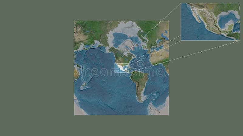 Mexico - Satellite. Area Extracted Stock Illustration - Illustration of ...