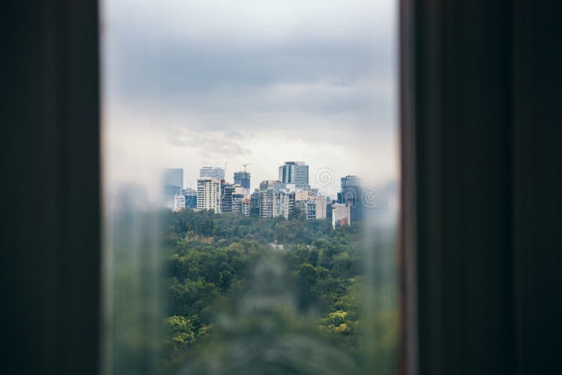 MEXICO - SEPTEMBER 29: the City Buildings Seen through a Window ...
