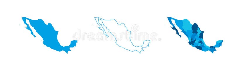 Mexico Political Map of Administrative Divisions Stock Illustration ...