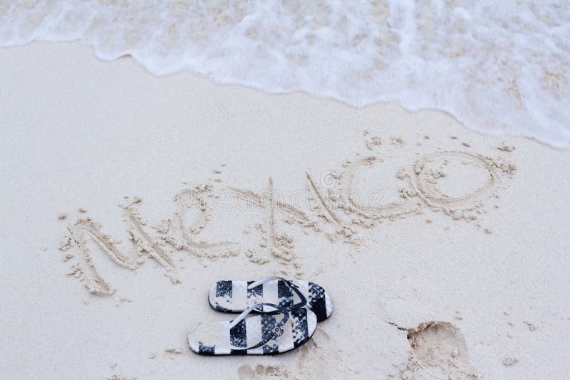 Mexico sign stock photo. Image of blue, beach, shoreline - 289915634