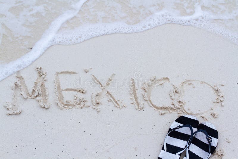 Mexico sign stock image. Image of sand, leisure, tropical - 289821213