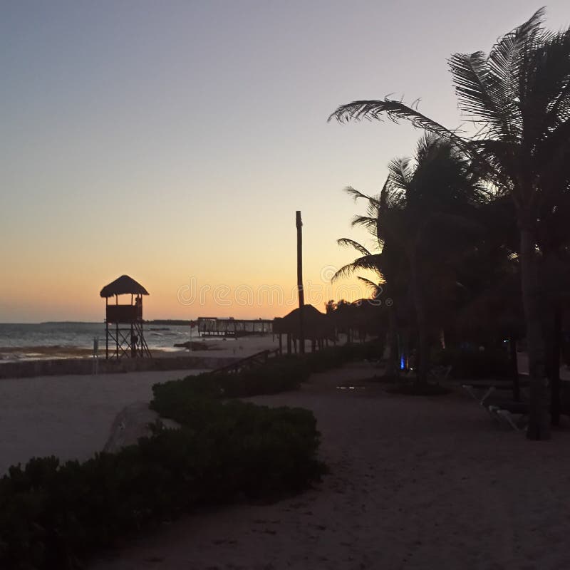 Mexico sunset riviera maya stock photo. Image of mexico - 47297724