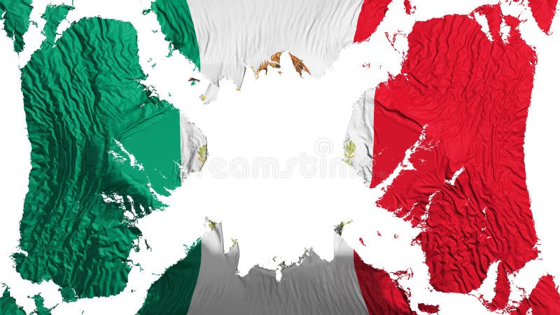 Mexico Torn Flag with a Stamp with the Words Alert Virus, Vector Stock ...