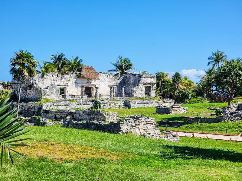 Mexico, Tulum, Panoramic View of the Ruin of the Great Mayan Platform ...