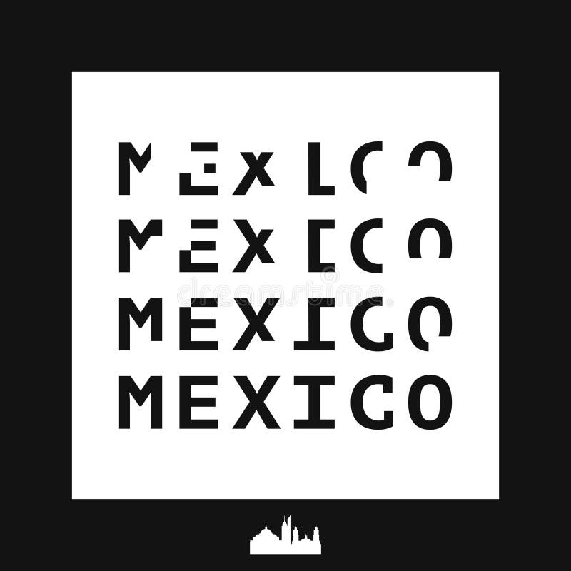Mexico Typography Minimalist Vector Image for Sticker, Logo, Icon ...